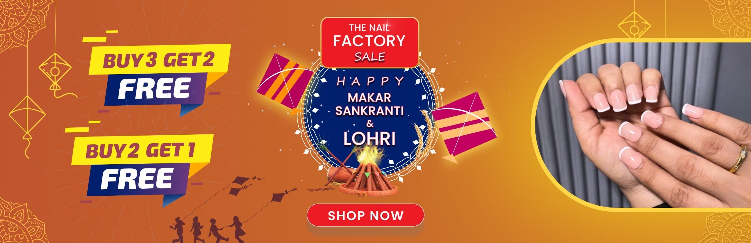 Buy The Nail Factory Press-On Nails Online | Best Price | Soni Cosmetics